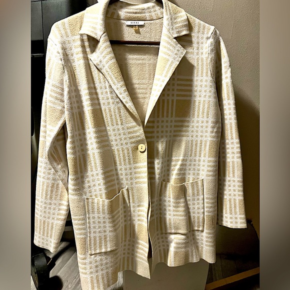 Sioni | Jackets & Coats | Sioni Cream Blazer Classic Notched Lapels Lightweight | Poshmark